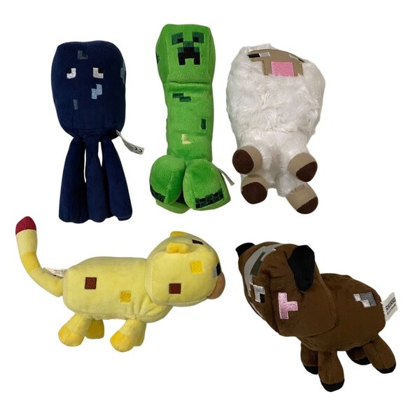 Mojang | Toys | Mojang Minecraft Plush Toy Lot Of 5 Ocelot Creeper ...